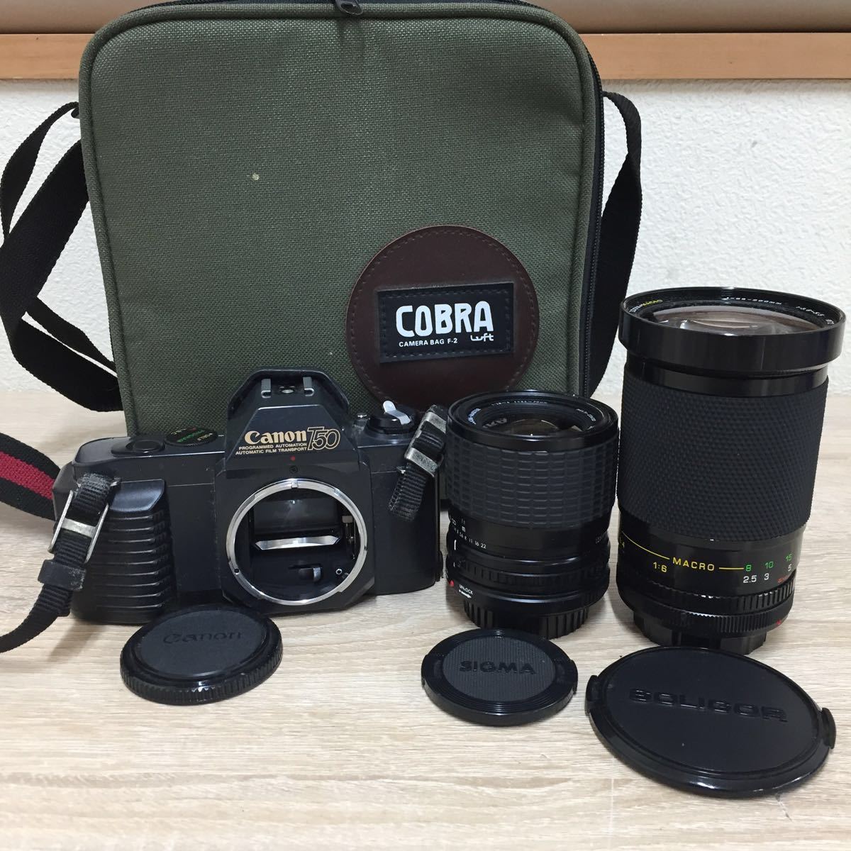 24 カメラ Canon キャノン T50 SIGMA シグマ 1:2.8-4 f=35-70mm SOLIGOR C/D ZOOM f=28 ...