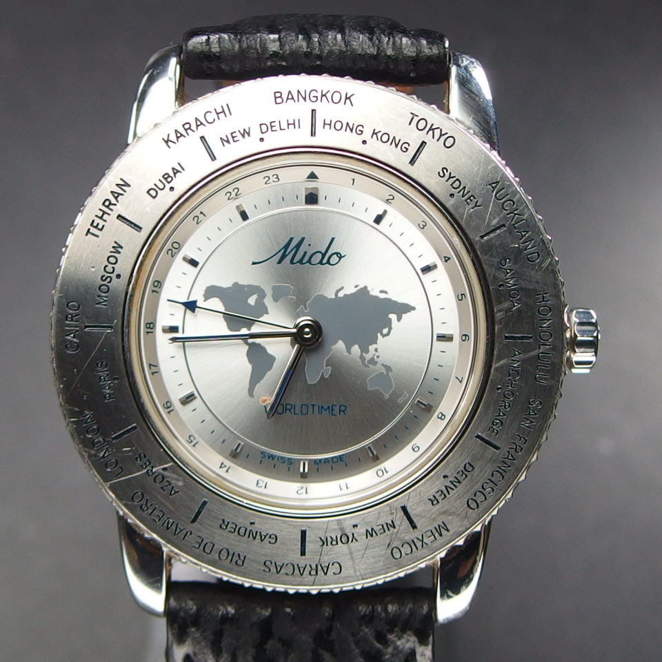 ジャンク MIDO ミドー WORLD TIMER ワールドタイマー メンズ 腕時計 SS/レザー 純正革ベルト/純正バックル(その他)｜売買されたオークション情報、yahooの商品情報を ...