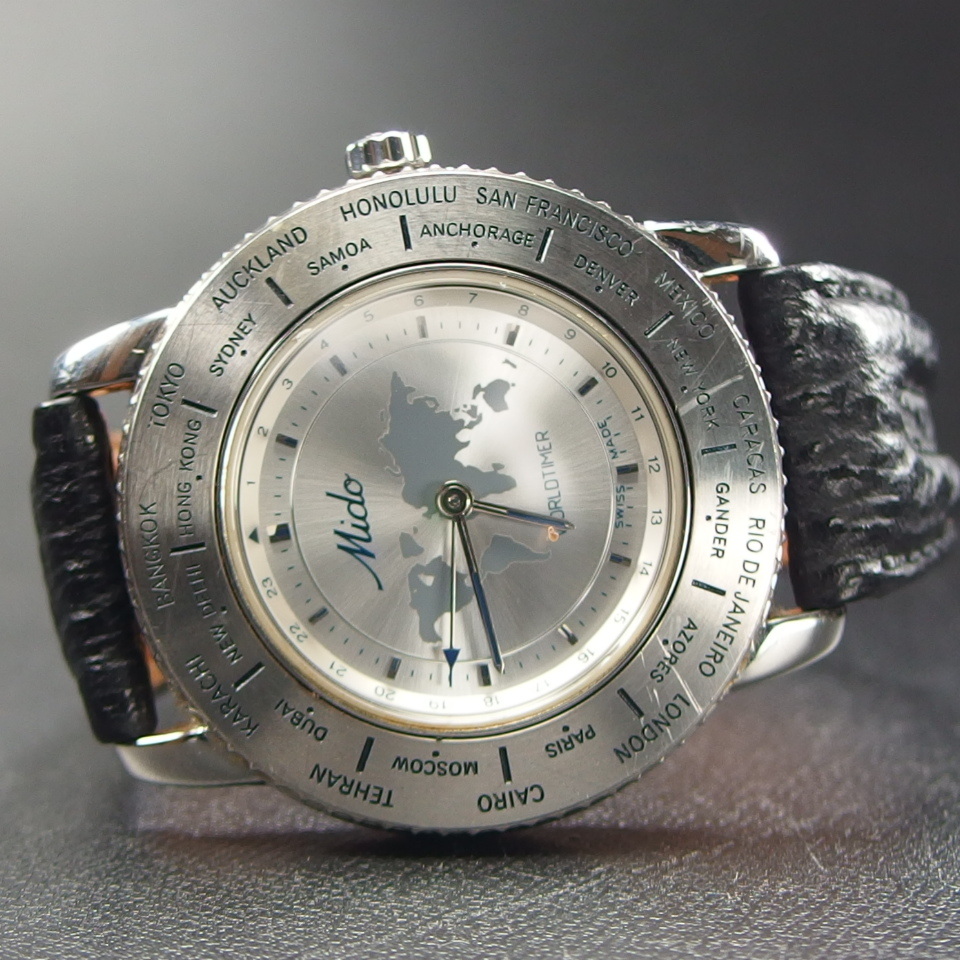 ジャンク MIDO ミドー WORLD TIMER ワールドタイマー メンズ 腕時計 SS/レザー 純正革ベルト/純正バックル(その他)｜売買されたオークション情報、yahooの商品情報を ...