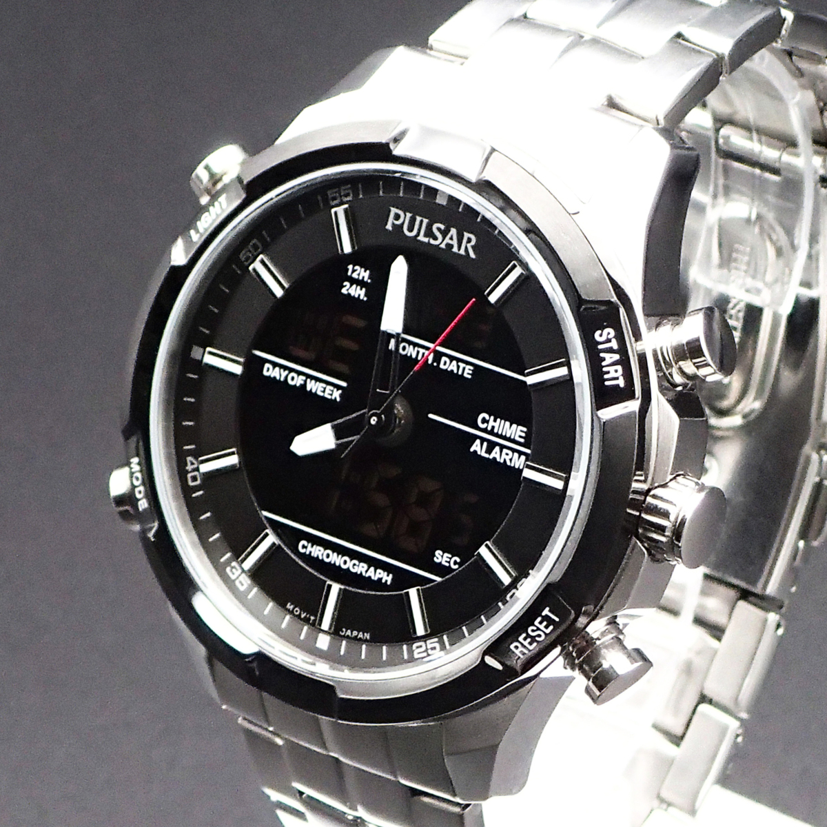 SEIKO PULSAR Chronograph Digital Analogue Watch セイコー パルサー クロノグラフ デジアナ ...