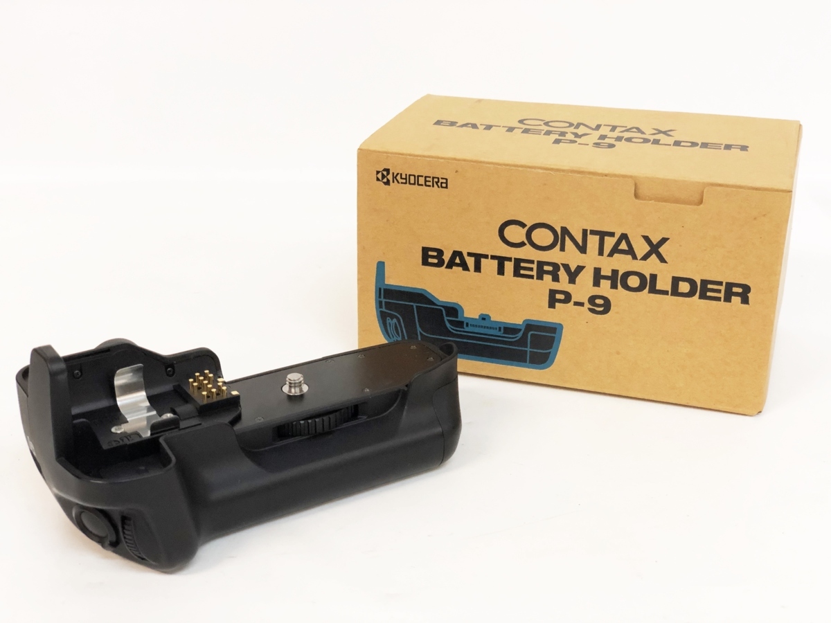 通電OK CONTAX コンタックス BATTERY HOLDER P-9 バッテリーホルダー 元箱 一眼レフ カメラ アクセサリー ...