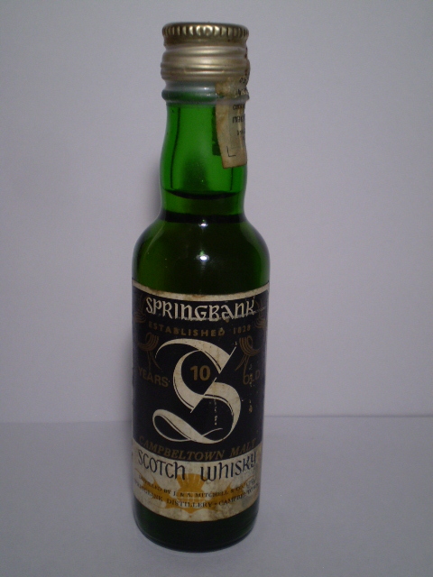 ミニチュア Single－Malt Springbank 10年 Italian - Import Green - Slim - Bottle ...