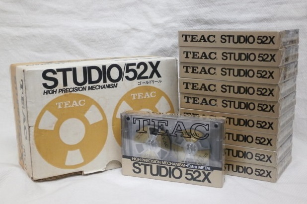 TEAC STUDIO 52X メタル カセットテープ 10本 箱入まとめてセット ゴールドリール HIGH PRECISION ...