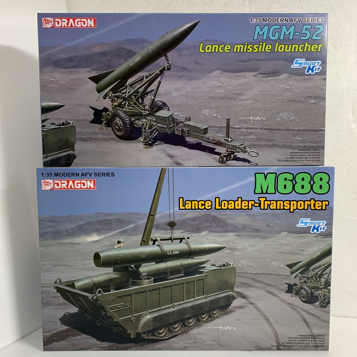 2個 ドラゴン 1/35 M688 ランスミサイルローダ 装填車 米陸軍/西ドイツ陸軍 MGM-52ランチャー付き スマートキット プラモデル ...