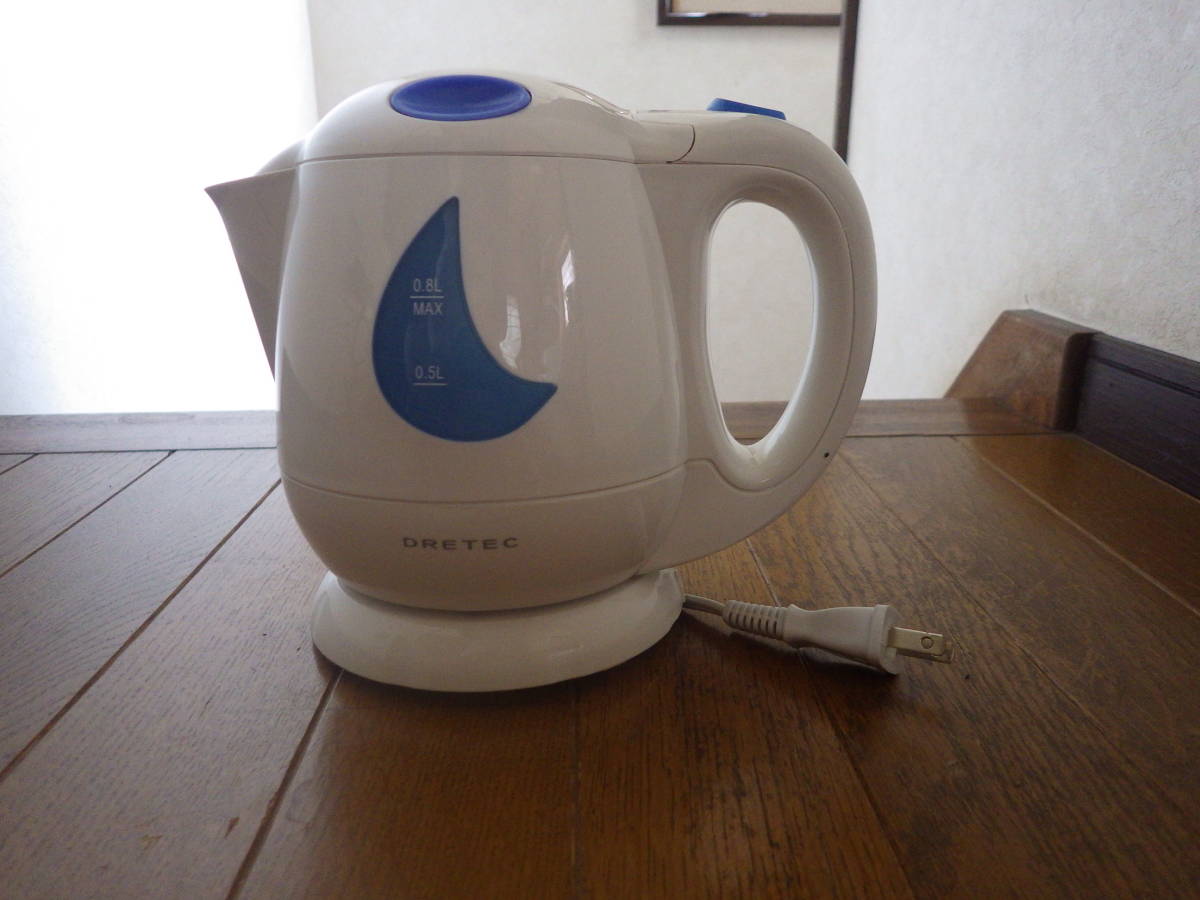 DRETEC ドリテック わくわくケトル 0.8L PO-307(電気ケトル)｜売買されたオークション情報、yahooの商品情報をアーカイブ公開 - オークファン（aucfan.com）