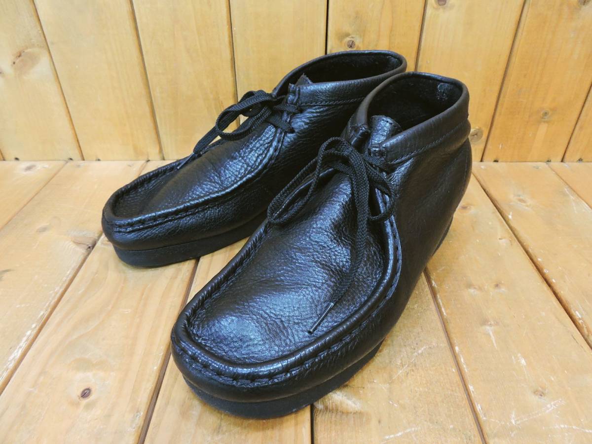 153S926 Clarks PADMORE BLACK LEATHER 79161 サイズ9M / クラークス パドモア ワラビー ブーツ ...