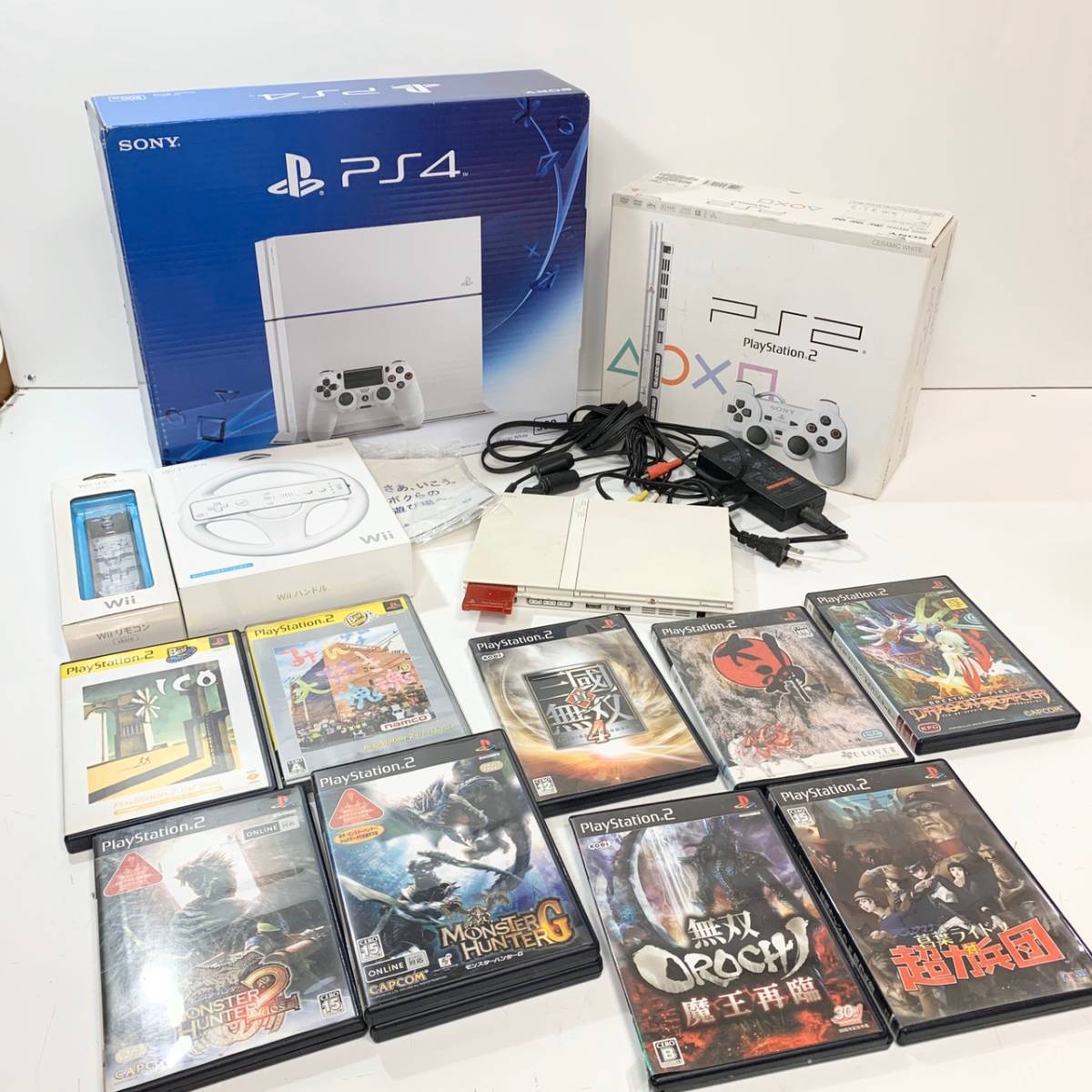 Ye4 PlayStation4 プレイステーション2 4 wii SCPH-75000 外箱 本体 ソフト 他 モンハン モンスターハンター(アクセサリ、周辺機器)｜売買されたオークション ...