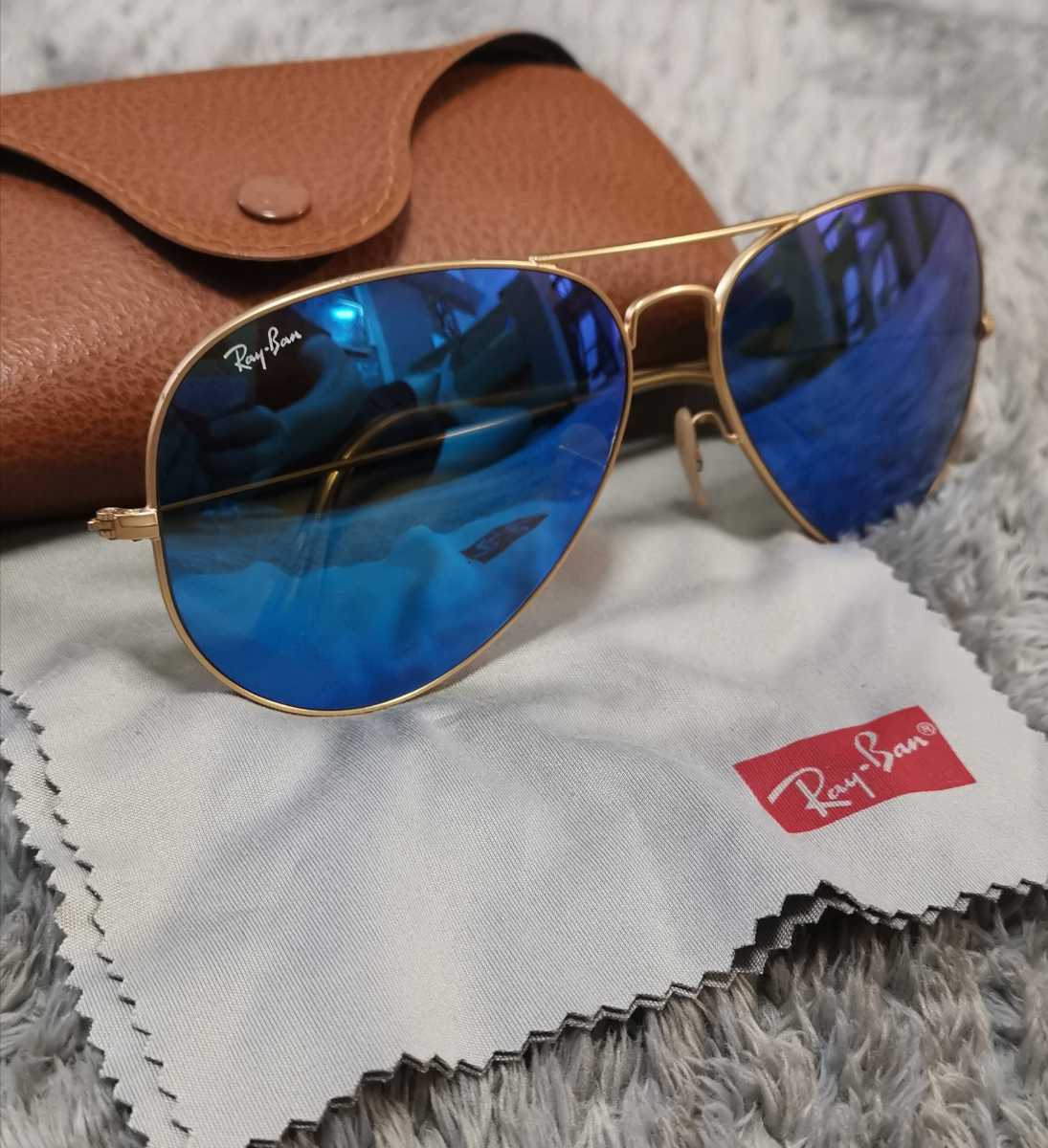 Ray-Ban レイバン RB3025 アビエーター Blue Flash Aviator LARGE METAL(アビエーター)｜売買された ...