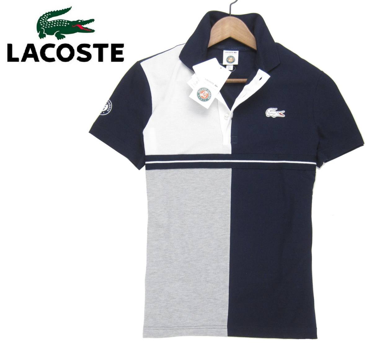 52040 3/M ラコステ×ローランギャロス 定価1.6万 専用白ワニわっぺん 半袖ポロシャツ LACOSTE 紺 ネイビー(3)｜売買されたオークション情報、yahooの商品情報を ...