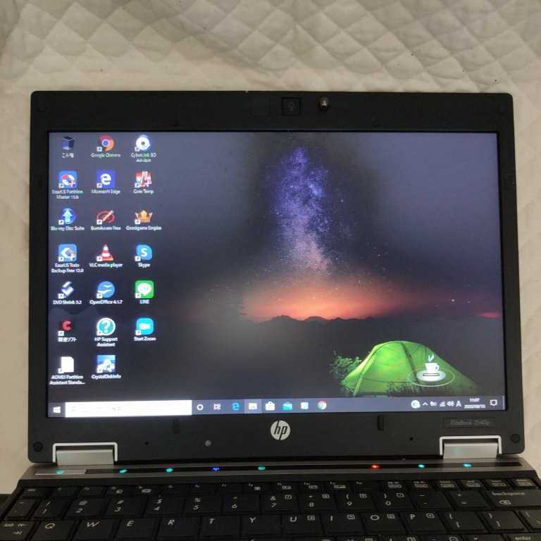 ジャンク hp EliteBook 2540p i7 L640 2.13GHz 4G/mSATA 128GB Win10 Pro 64Bit ...