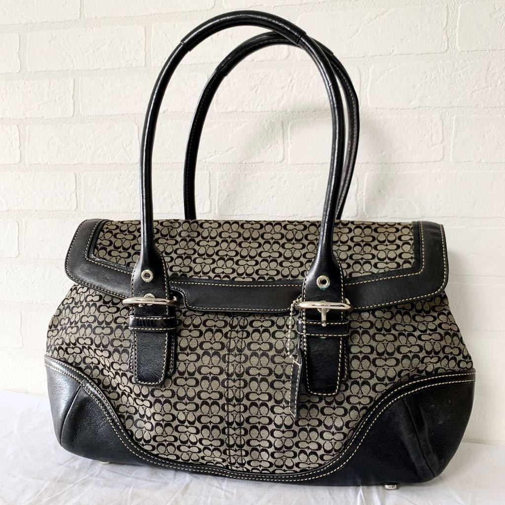 988 COACH コーチ レザー ハンドバッグ ベージュ ブラウン 総柄 レディース(ハンドバッグ)｜売買されたオークション情報、yahooの商品情報をアーカイブ公開 - オークファン ...