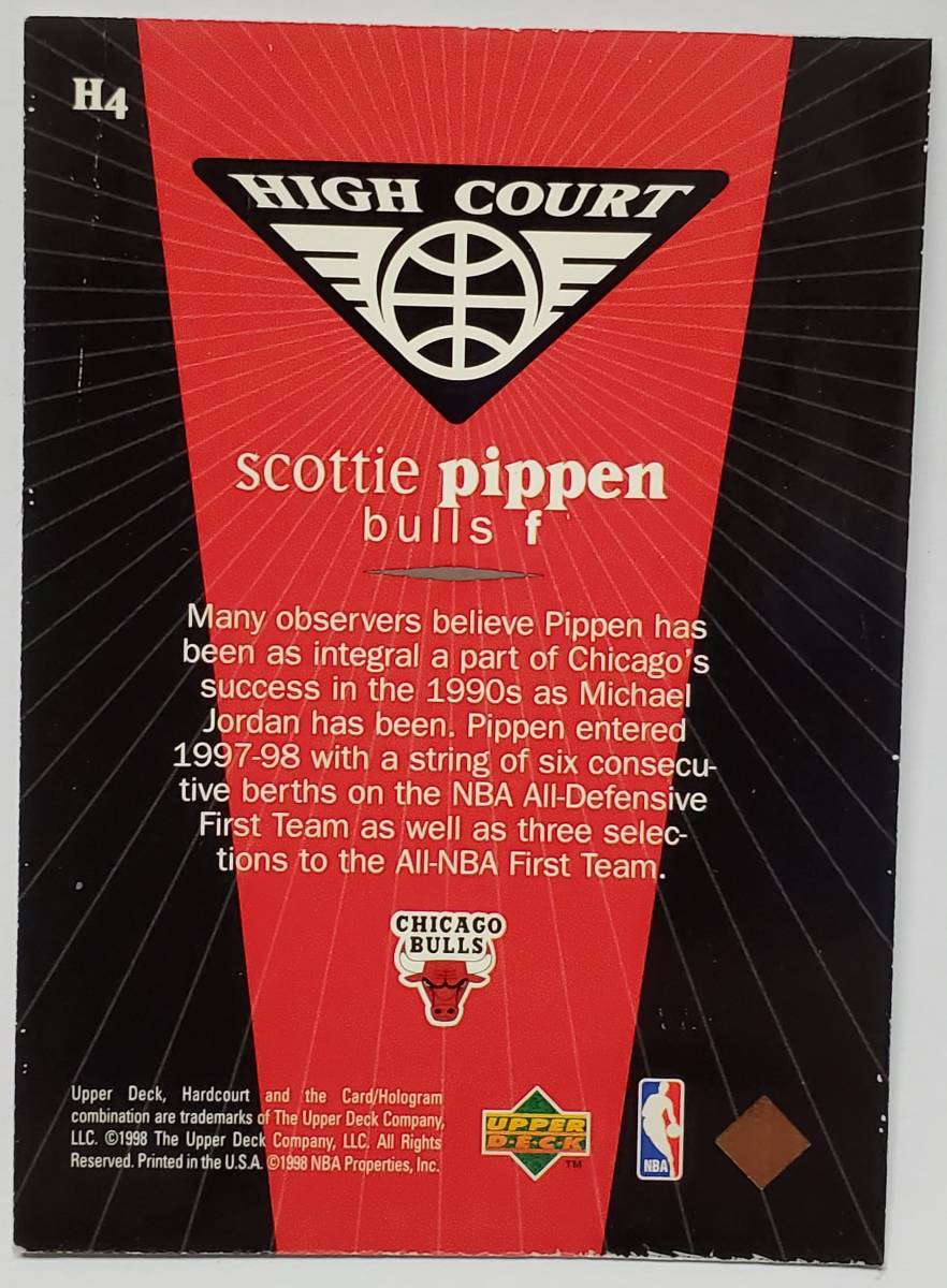 98/99 UPPER DECK HARD COURT SCOTTIE PIPPEN HIGH COURT 送料無料 !!!｜バスケットボール