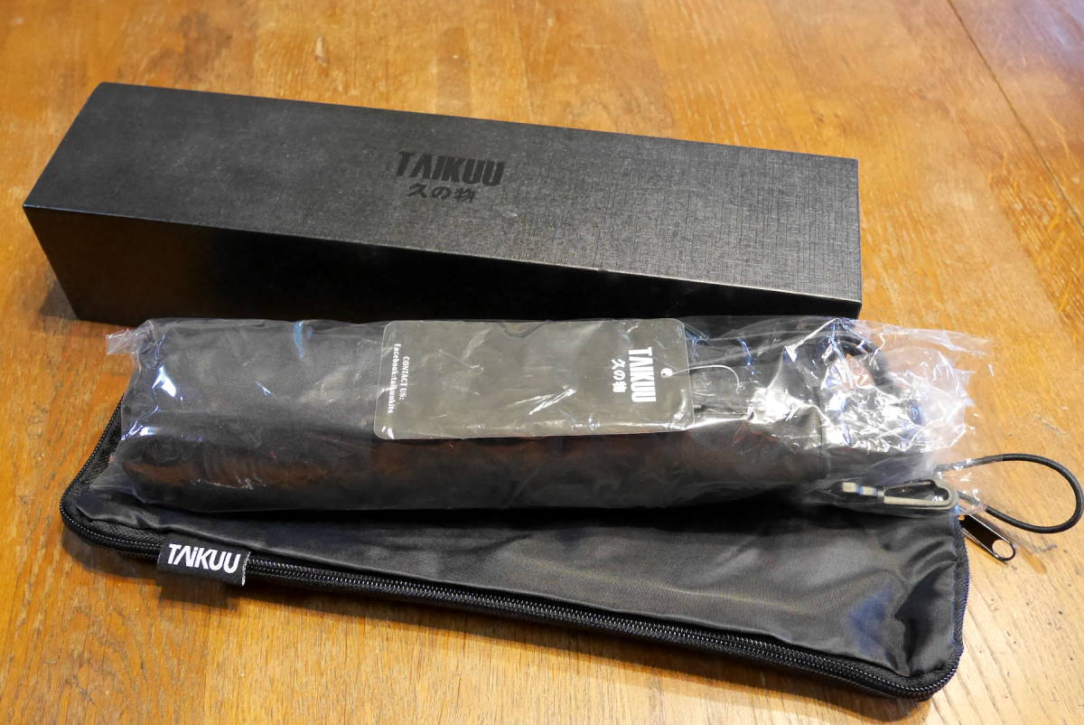 TAIKUU 久の物 折り畳み傘 軽量 重さ240g TEFLON認証 超吸水カバー付き 116cm 大判 Black(折りたたみ傘)｜売買さ ...