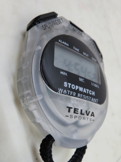スケルトン TELVA SPORT C-510 ストップウォッチ クリアーカラー デジタル テルバ STOP WATCH スポーツ ストラップ ...