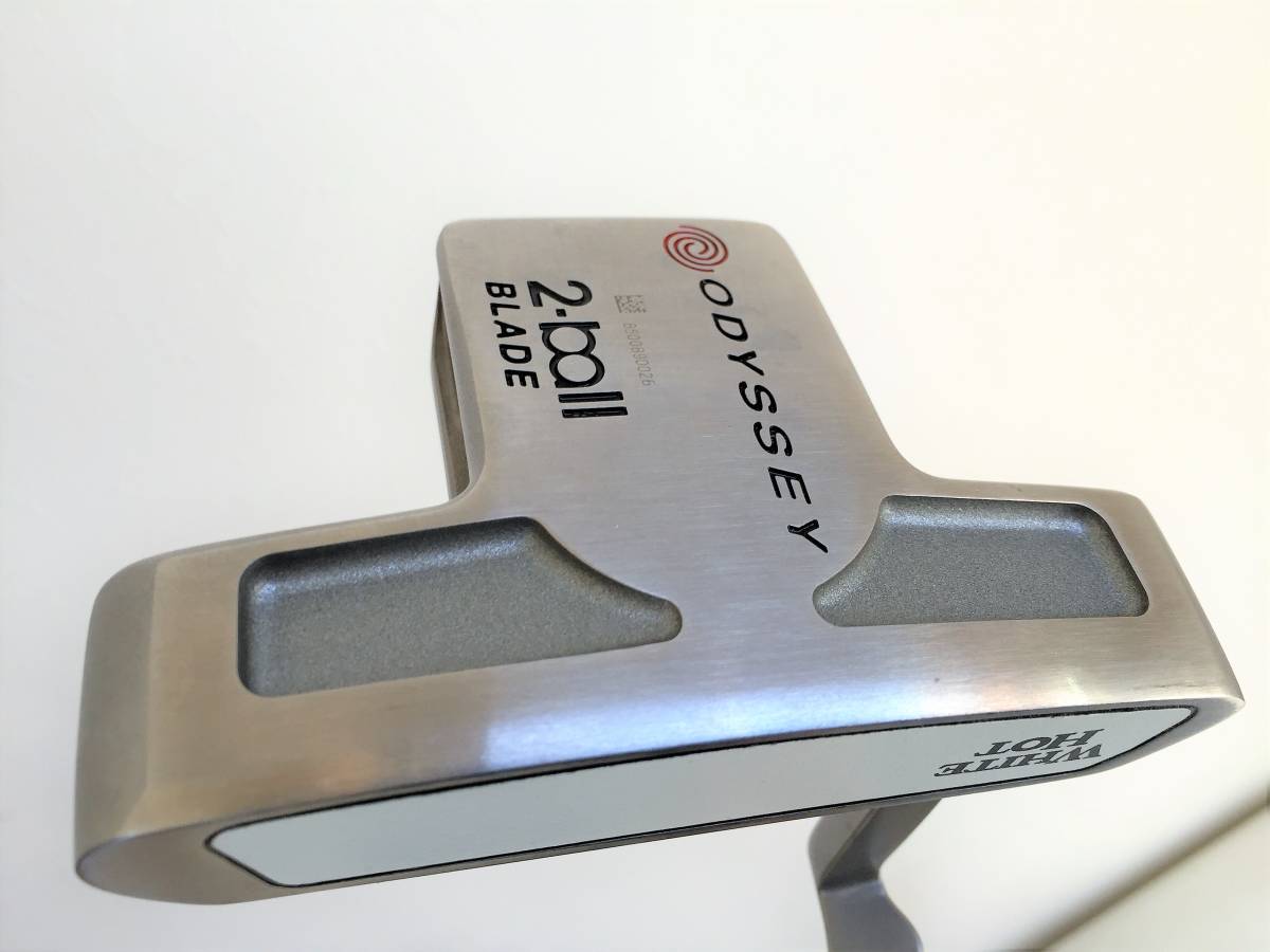 左 レフティ 奇跡的 極上 オデッセイ 初代 ホワイトホット WHITE HOT 2-BALL BLADE 2ボール ブレード パター 33 ...