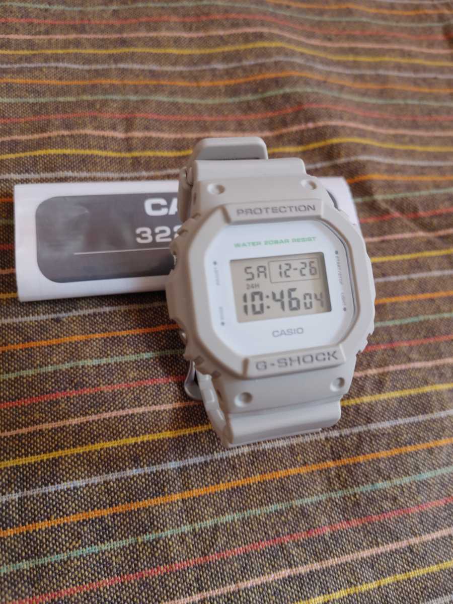 CASIO G-SHOCK 3229 DW 5600 M アイボリー ベージュ 系 ミリタリー 色 スピード 定番 モデル 1円 スタート ...