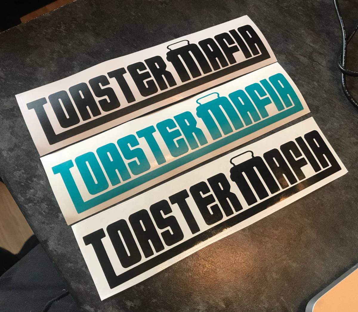 トースターマフィア POPUP 抜きステッカー ガンメタ Toaster mafia UK USDM キューブ bB アルファード ...