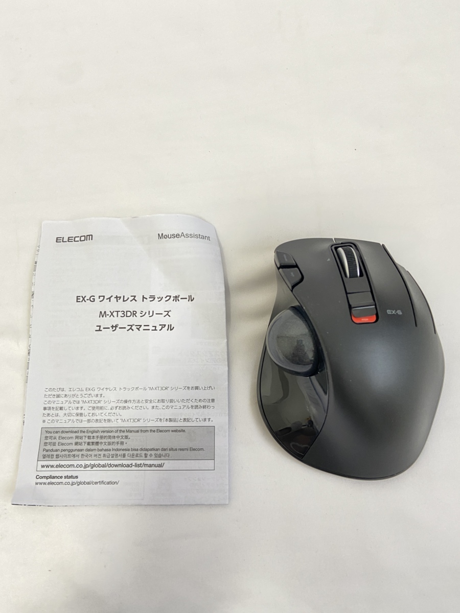 ELECOM エレコム 無線 ワイヤレス トラックボール マウス M-XT3DRBK 30 AA001113D(トラックボール)｜売買されたオークション情報、yahooの商品情報をアーカイブ ...