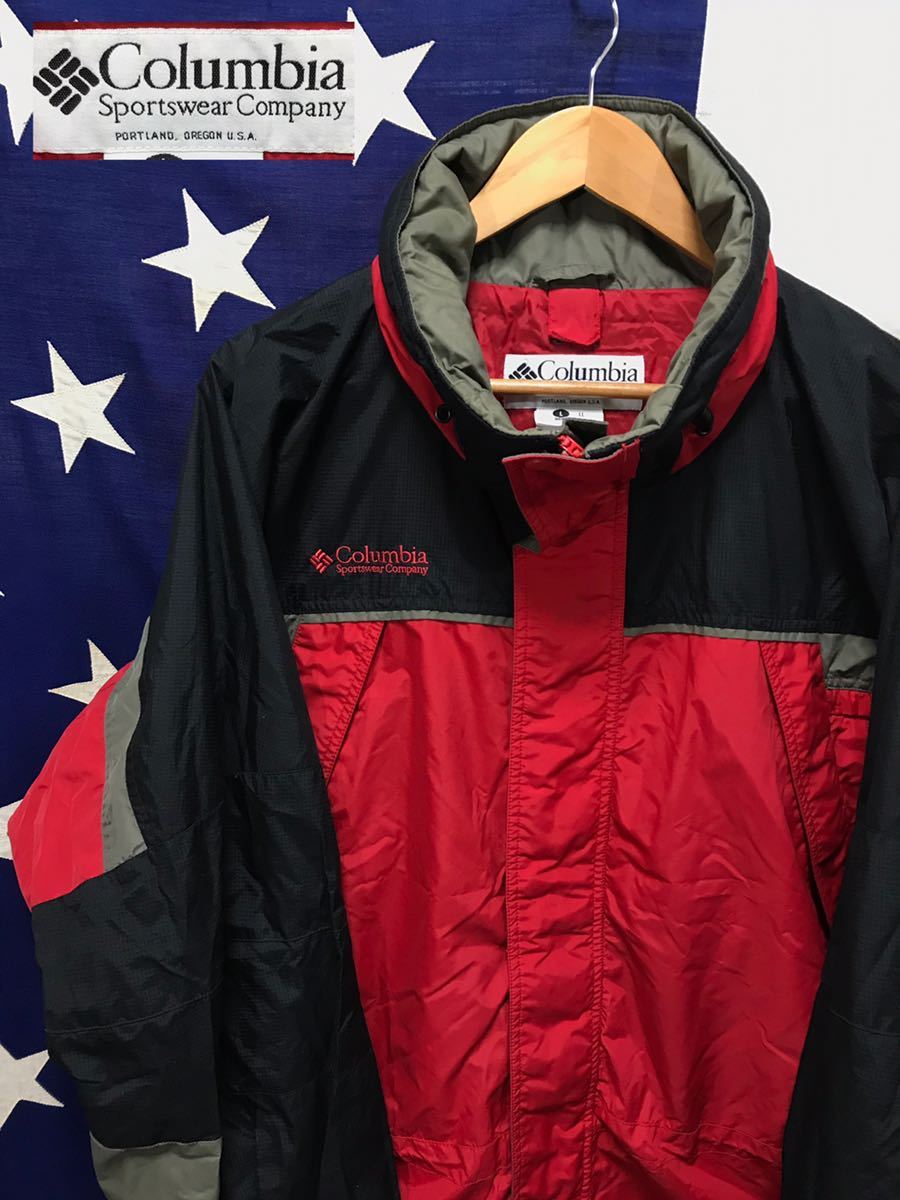 Colombia コロンビア FIRE RIDGE SM7092 マウンテンパーカー ナイロンジャケット ロゴ 刺繍 アウトドア 古着 L ...