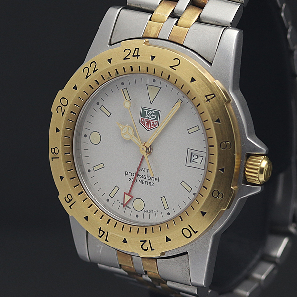 1円 正規 稼働品 TAG HEUER タグ ホイヤー QZ 155.706 GMT プロフェッショナル200M デイト メンズ腕時計 ...
