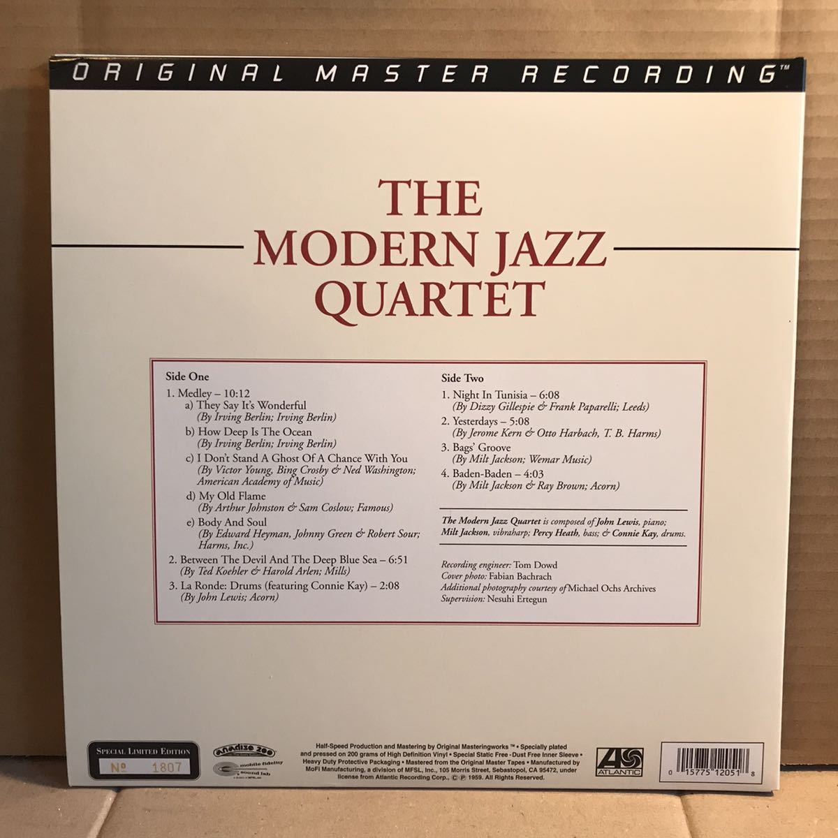 高音質盤 The Modern Jazz Quartet LP MFSL 1-205 重量盤 MJQ 高音質 Mobile Fidelity ...
