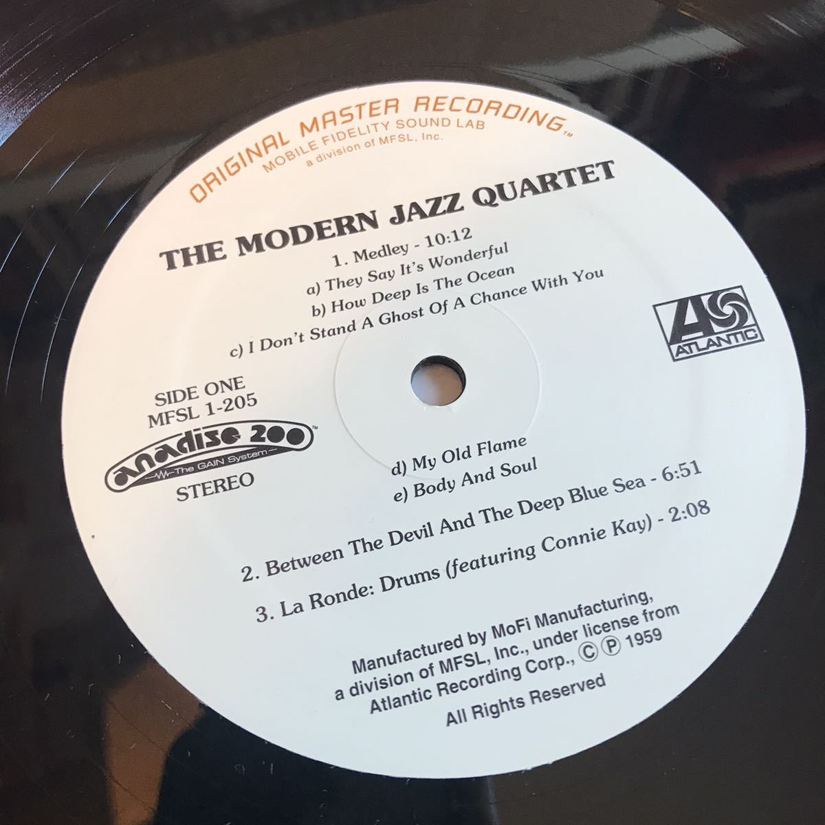 高音質盤 The Modern Jazz Quartet LP MFSL 1-205 重量盤 MJQ 高音質 Mobile Fidelity ...