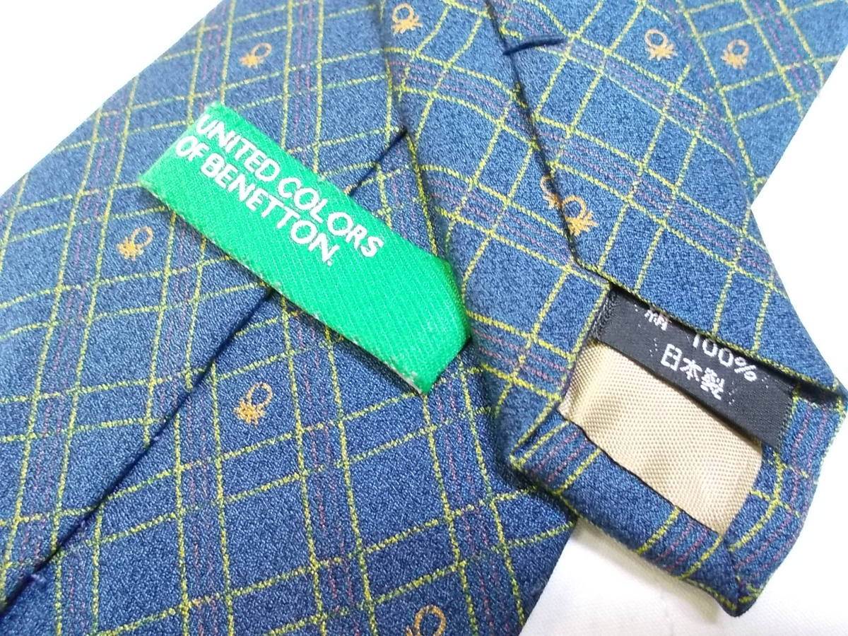 c698 UNITED COLORS OF BENETTONネクタイ ユナイテッドカラーズオブベネトン 日本製 アルプスカワムラ 絹100 ...