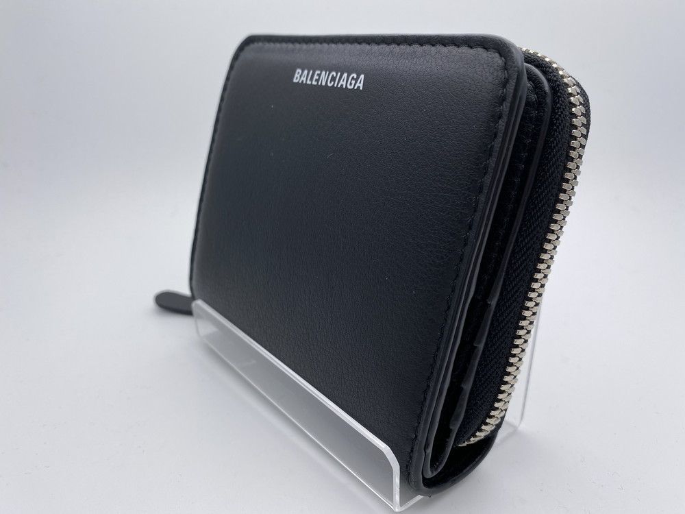 BALENCIAGA 516366 エブリディ ビルフォールド ラウンドファスナー 2つ折りコンパクト バレンシアガ ミニ財布 3109/宮竹 ...