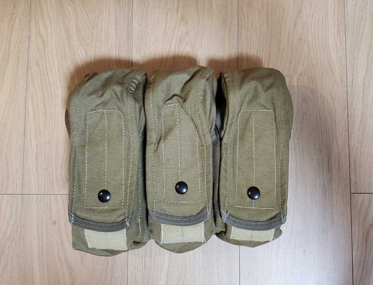 eagle DGMLCS ak トリプルマガジンポーチ 実物デッドストック MLCS eagle allied Industries カーキ ...