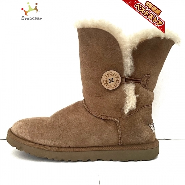 アグ UGG 24 5803 ベイリーボタン ムートン ブラウン レディース 靴(US7)｜売買されたオークション情報、yahooの商品情報をアーカイブ公開 - オークファン（aucfan.com）
