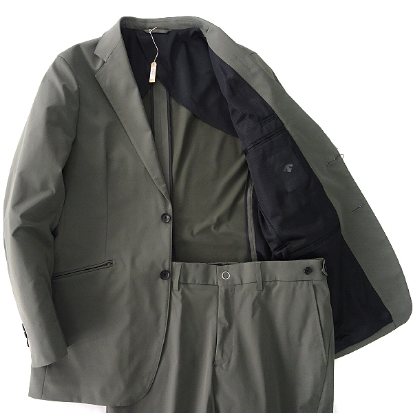DESCENTE デサント SOLOTEX DRY ストレッチ セットアップ スーツ AB5 やや幅広M カーキ J53002 高機能 春夏 ...