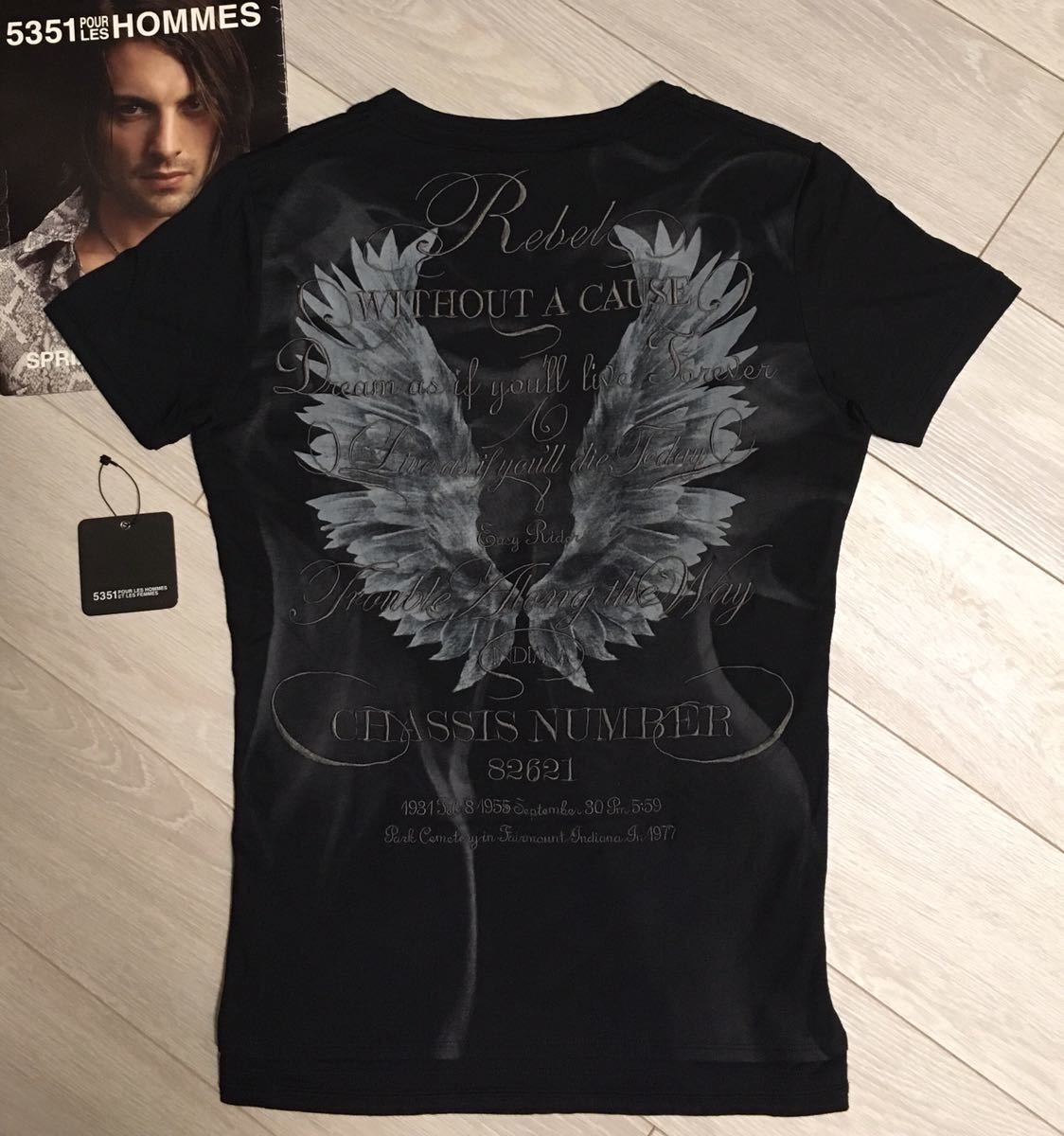 5351プールオム高級ウイング英字刺繍Vネックカットソー極 5351pour les Hommes SHELLAC(トップス)｜売買されたオークション情報、yahooの商品情報をアーカイブ公開 ...