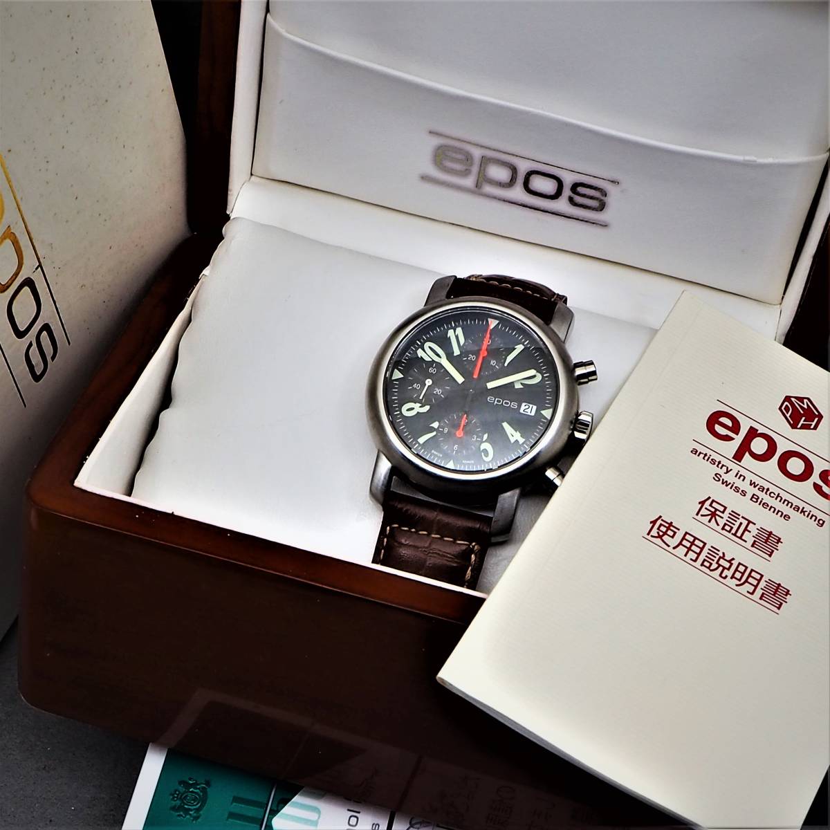 ミントコンディション EPOS Sportive 3264 ETAバルジュー7750自動巻きクロノグラフ 取り扱い説明書 内 外BOX付属(エポス)｜売買されたオークション情報、yahooの ...