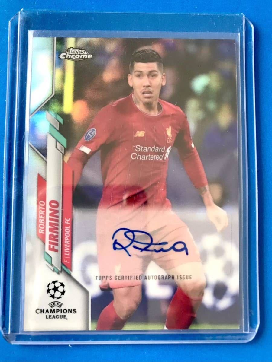 19-20 Topps chrome CL Roberto Firmino autograph ロベルト フィルミーノ 直筆サイン ...
