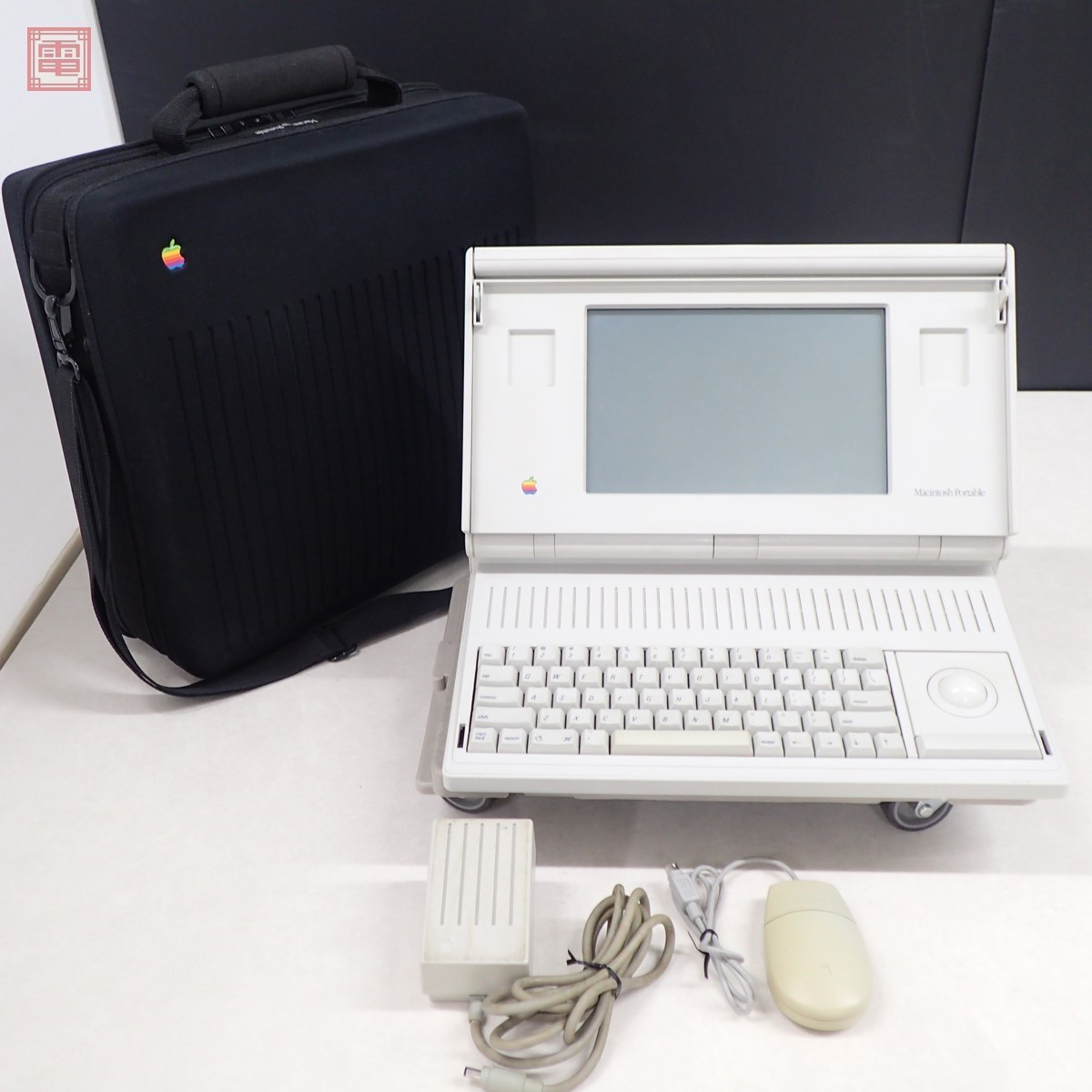 Apple Macintosh Portable マッキントッシュ ポータブル M5120 本体 HDD無し キャリーバッグ付 通電不可 ...
