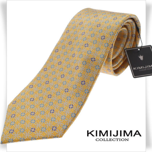 1円 KIMIJIMA COLLECTION 君島 キミジマ コレクション シルク絹100％ネクタイ 織柄 日本製 正規店本物 1126 ...