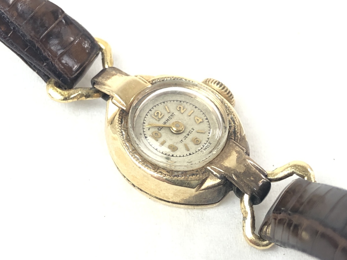 Clairmont クレアモント レディース 腕時計 金無垢 手巻き 14K 14金 14KT.ALL GOLD 17石 2針 Z8-80-A(アナログ（手巻き）)｜売買されたオークション情報 ...