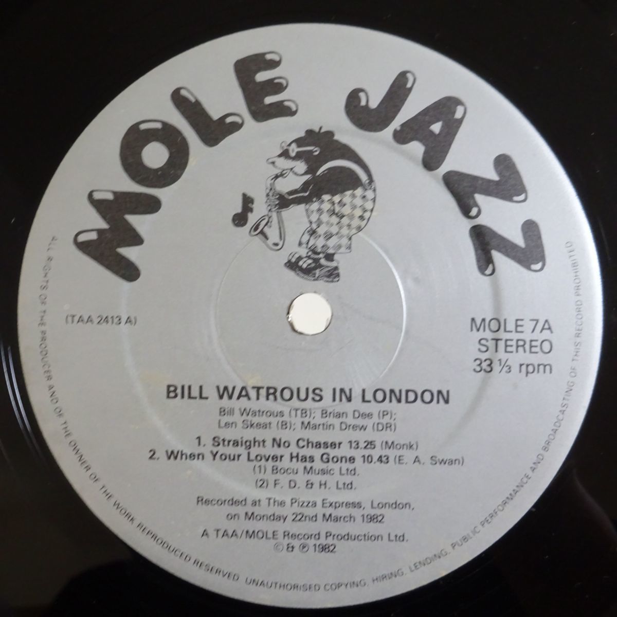 11139657; UK盤 Bill Watrous Brian Dee Len Skeat Martin Drew / Bill ...