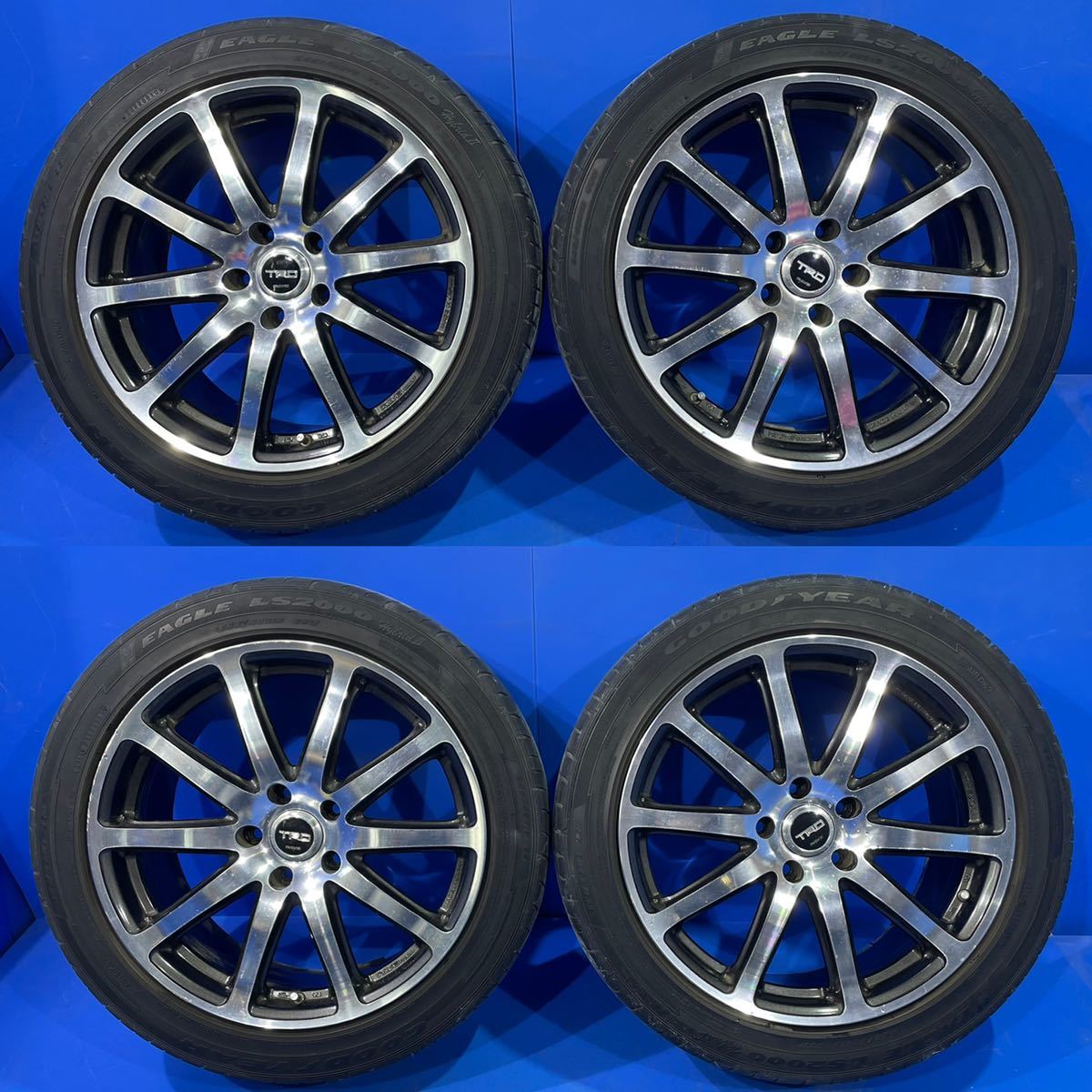 BB447 RAYS レイズ TRD TF2 18インチホイール 7.5J+40 5穴 PCD114.3 245/45R18 4本セット ...