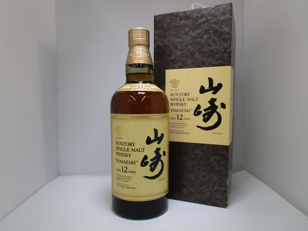サントリー 山崎 12年 旧ラベル シングルモルト 750ml 43% SUNTORY YAMAZAKI 国産 未開栓 箱付き 古酒 発送先 ...