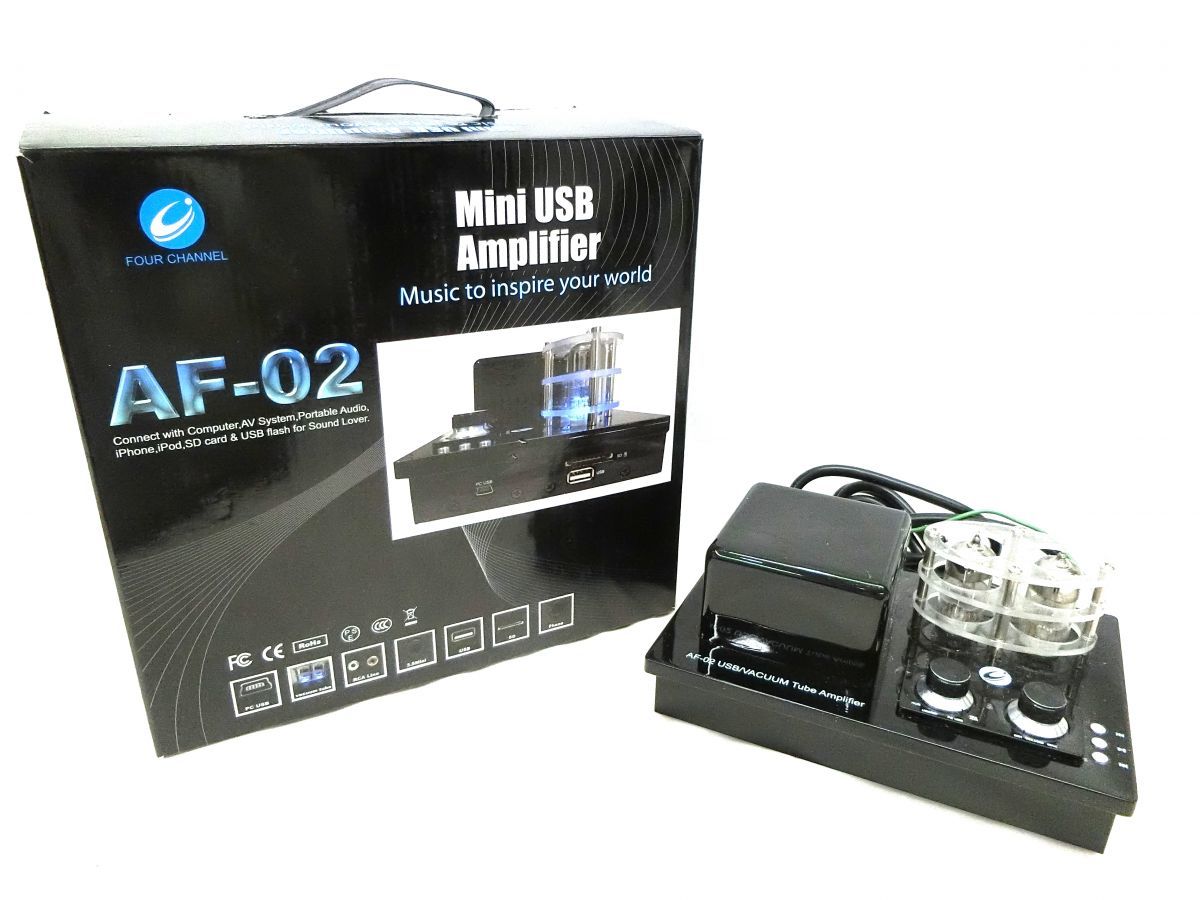 1000円スタート USB真空管アンプ FOUR CHANNEL Mini USB Amplifier Model AF-02 USB ...