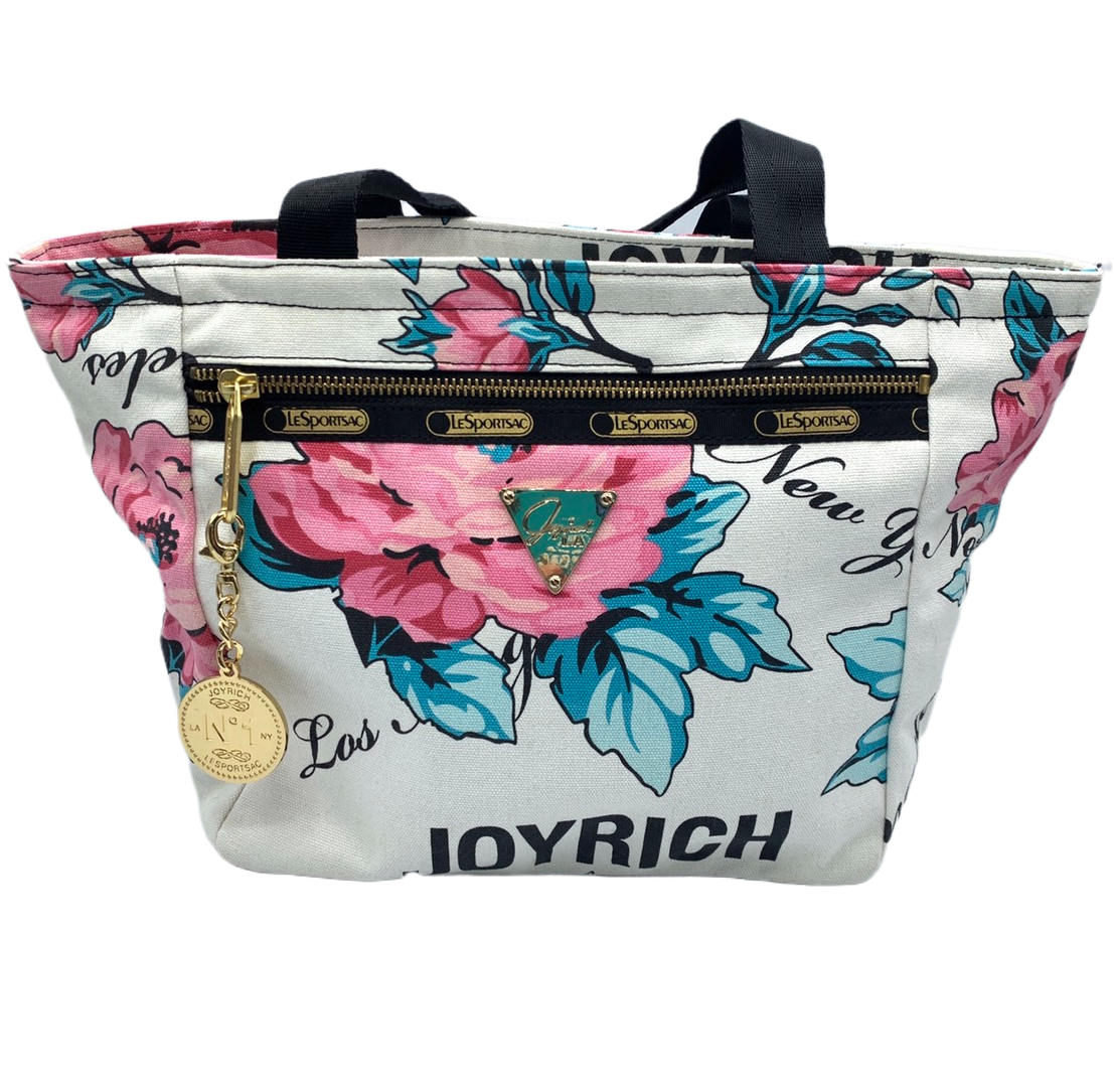 c11-239H// レスポートサック レスポ ジョイリッチ LeSportsac JOYRICH ハンドバッグ トート エコバッグ ホワイトxピンク 薔薇(かばん、バッグ)｜売買された ...