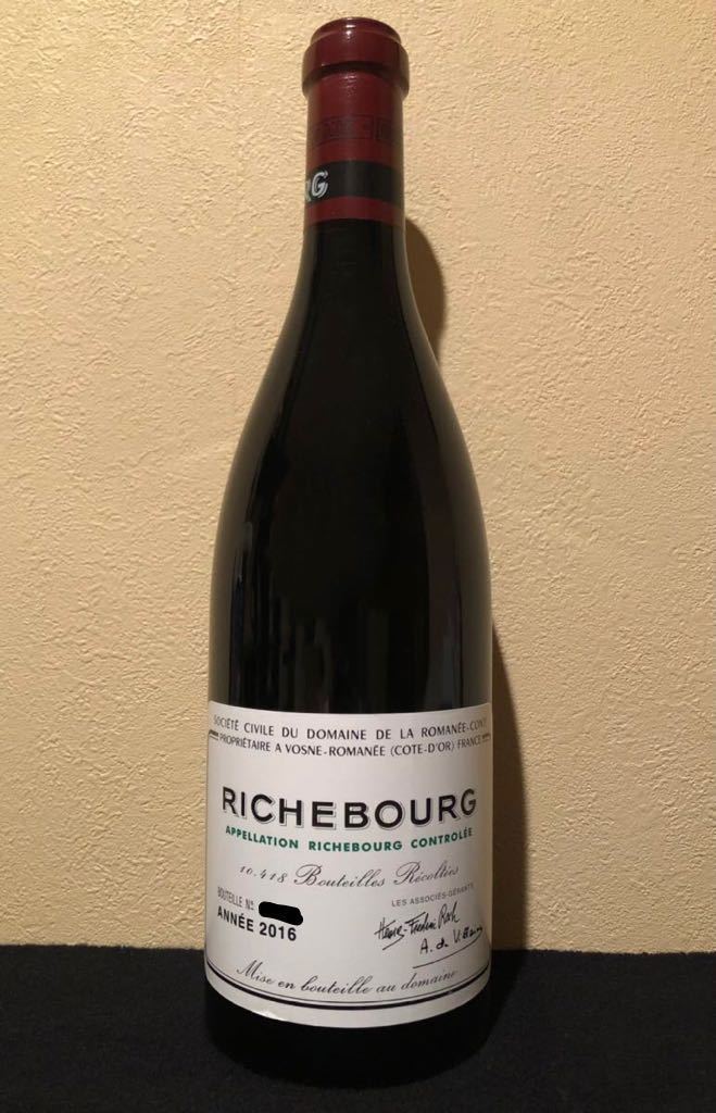 DRC Richebourg リシュブール 2016 ドメーヌ ド ラ ロマネコンティ(コート・ドゥ・ニュイ)｜売買されたオークション情報 ...