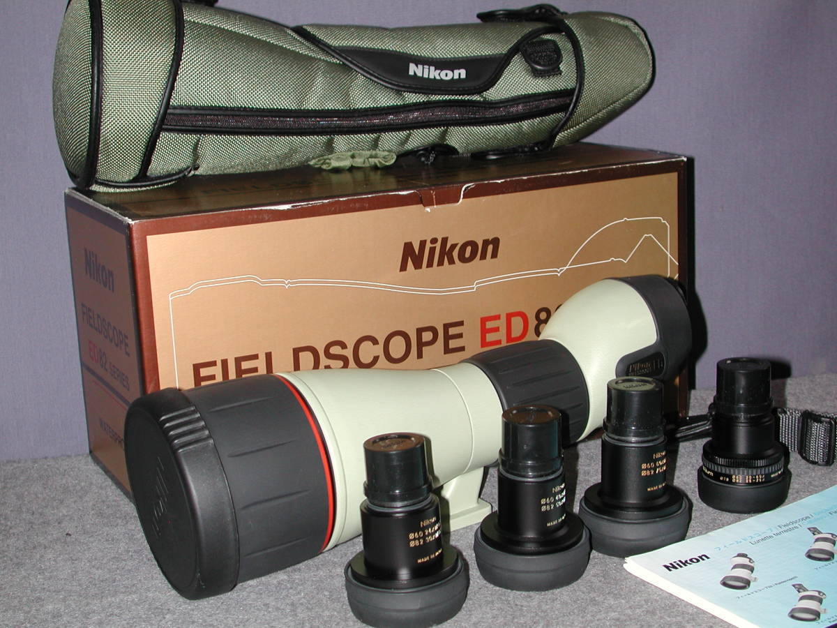 Nikon FIELDSCOPE ED82 フィールドスコープ+接眼レンズ4個(セット)｜売買されたオークション情報、yahooの商品情報を ...
