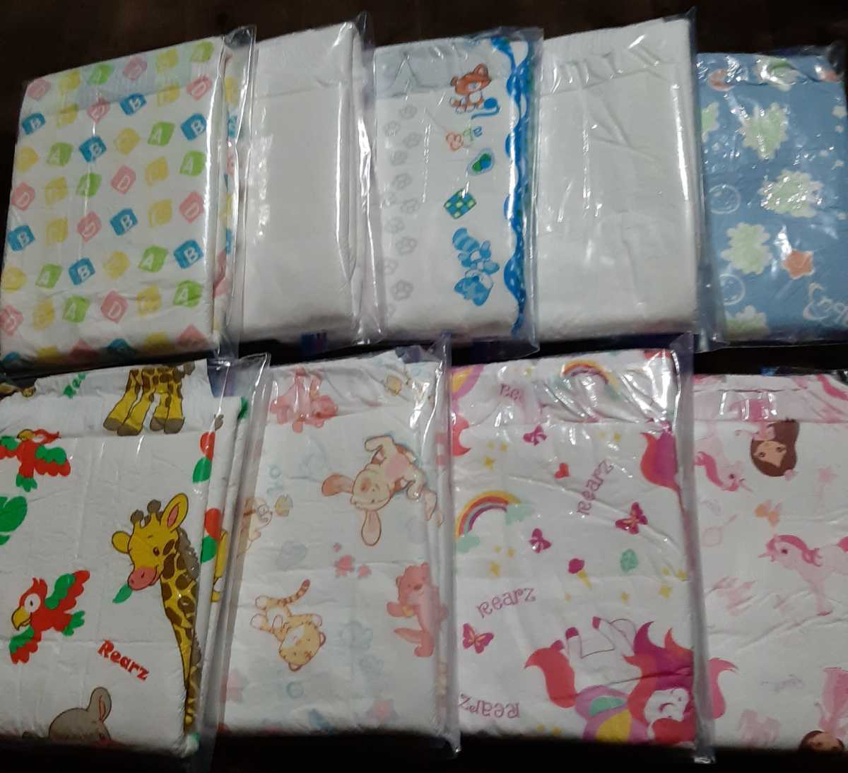 ABDL import plastic diaper Size M 9種類 個装9枚セット Abu Rearz ビニール(介護用紙オムツ ...