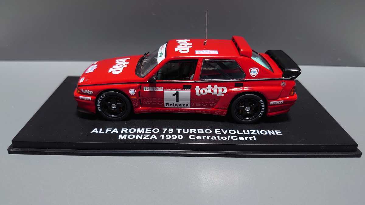 1/43 ALFA ROMEO 75 TURBO EVOLUZIONE MONZA 1990 アルファロメオ ターボ レア totip イタ車 ...