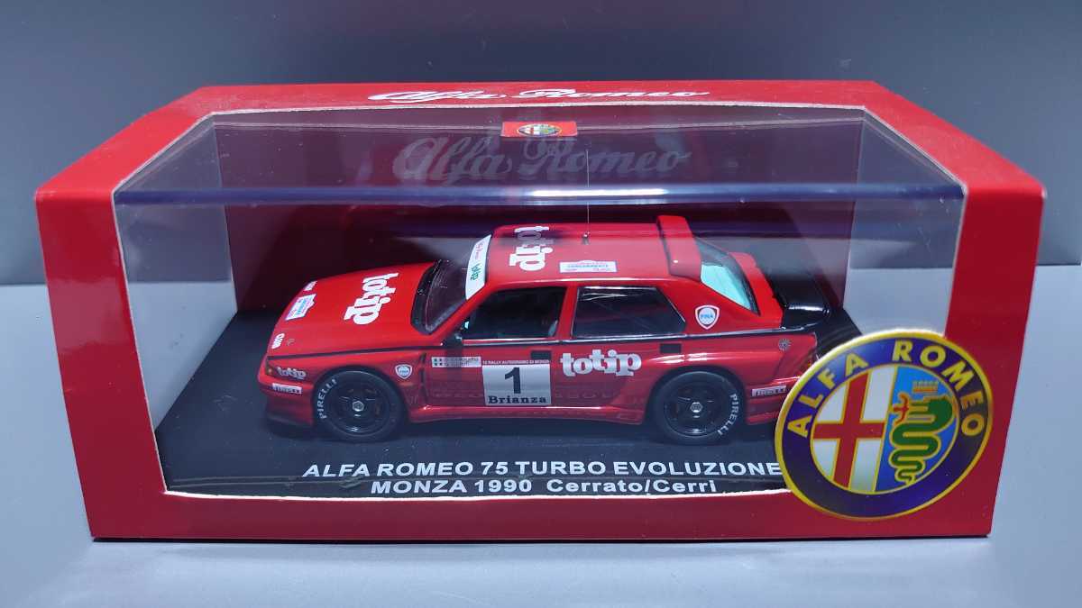 1/43 ALFA ROMEO 75 TURBO EVOLUZIONE MONZA 1990 アルファロメオ ターボ レア totip イタ車 ...