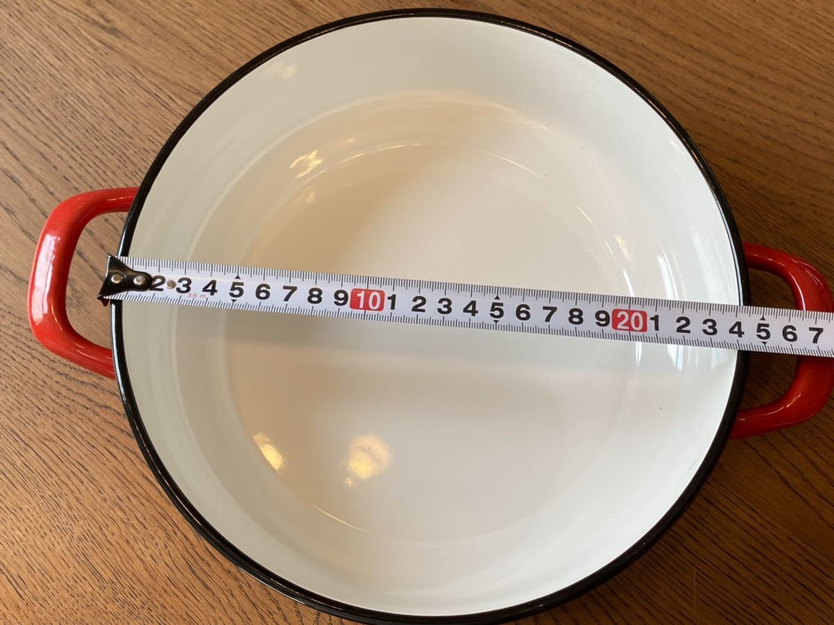 昭和レトロ ホーロー鍋 EJIRY Ampleur BASIC アンプルール ベーシック ビュッフェパン 24cm 赤 箱あり(両手鍋)｜売買されたオークション情報、yahooの商品情報を ...