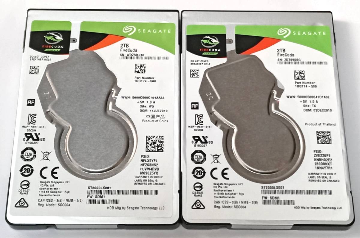 Seagate ST2000LX001 SSHD 2TB 2台 計4TB 2.5インチHDD(500GB～)｜売買されたオークション情報 ...