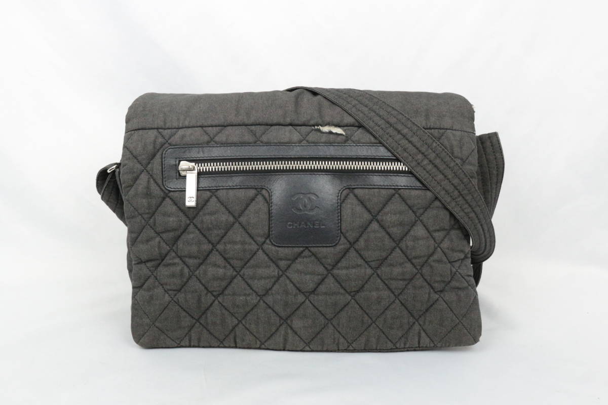 4C2710 本物保証 シャネル コココクーン 斜め掛け ショルダー バッグ マトラッセ デニム レザー CHANEL(ショルダーバッグ)｜売買されたオークション情報、yahooの商品情報を ...